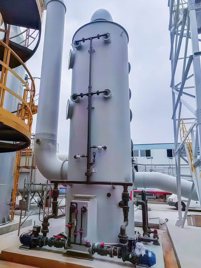 FRP Wet Scrubber for Industrial Exhaust Gas Treatment | VOC & Acid Gas ...